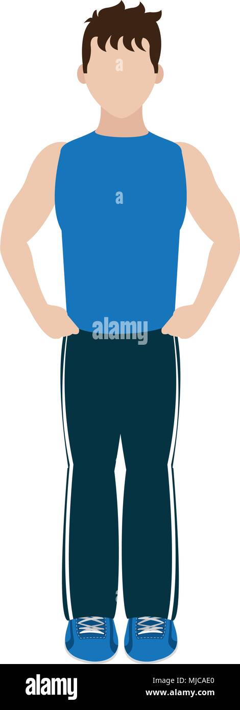 athlete man training with sport clothes Stock Vector Image & Art - Alamy