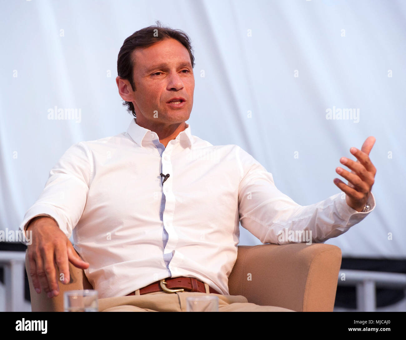 Mark Ramprakash the cricketer at Oxford Arts Festival Stock Photo - Alamy