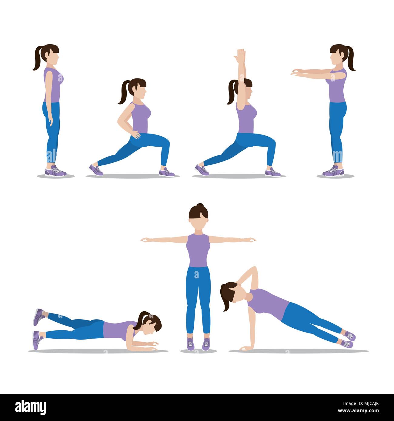 Fitness woman doing exercise Stock Vector Image & Art - Alamy