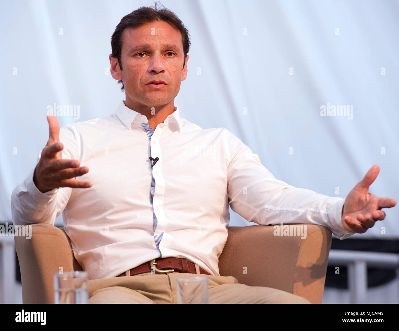 Mark Ramprakash the cricketer at Oxford Arts Festival Stock Photo - Alamy