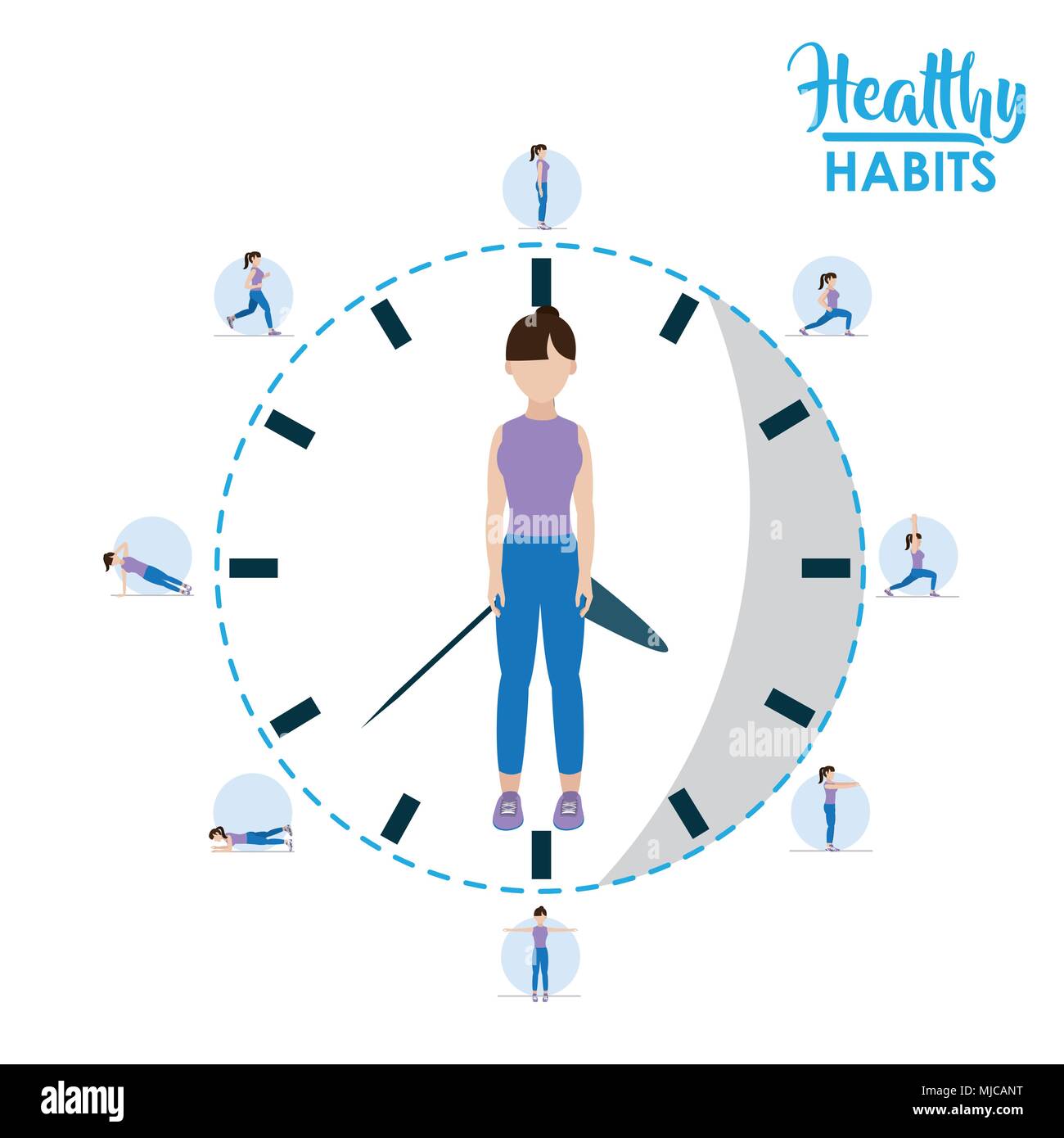 Healthy Habits Woman Stock Vector Image And Art Alamy