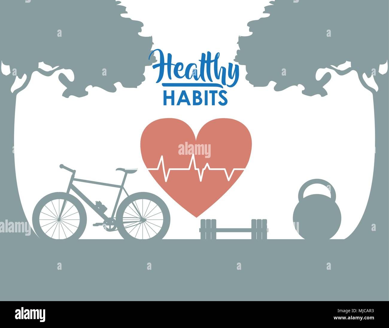 Healthy habits concept Stock Vector Image & Art - Alamy