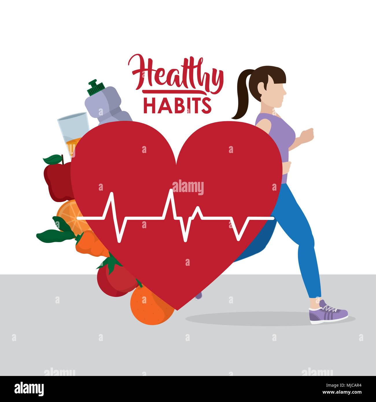 Running cardio woman in Stock Vector Images - Alamy