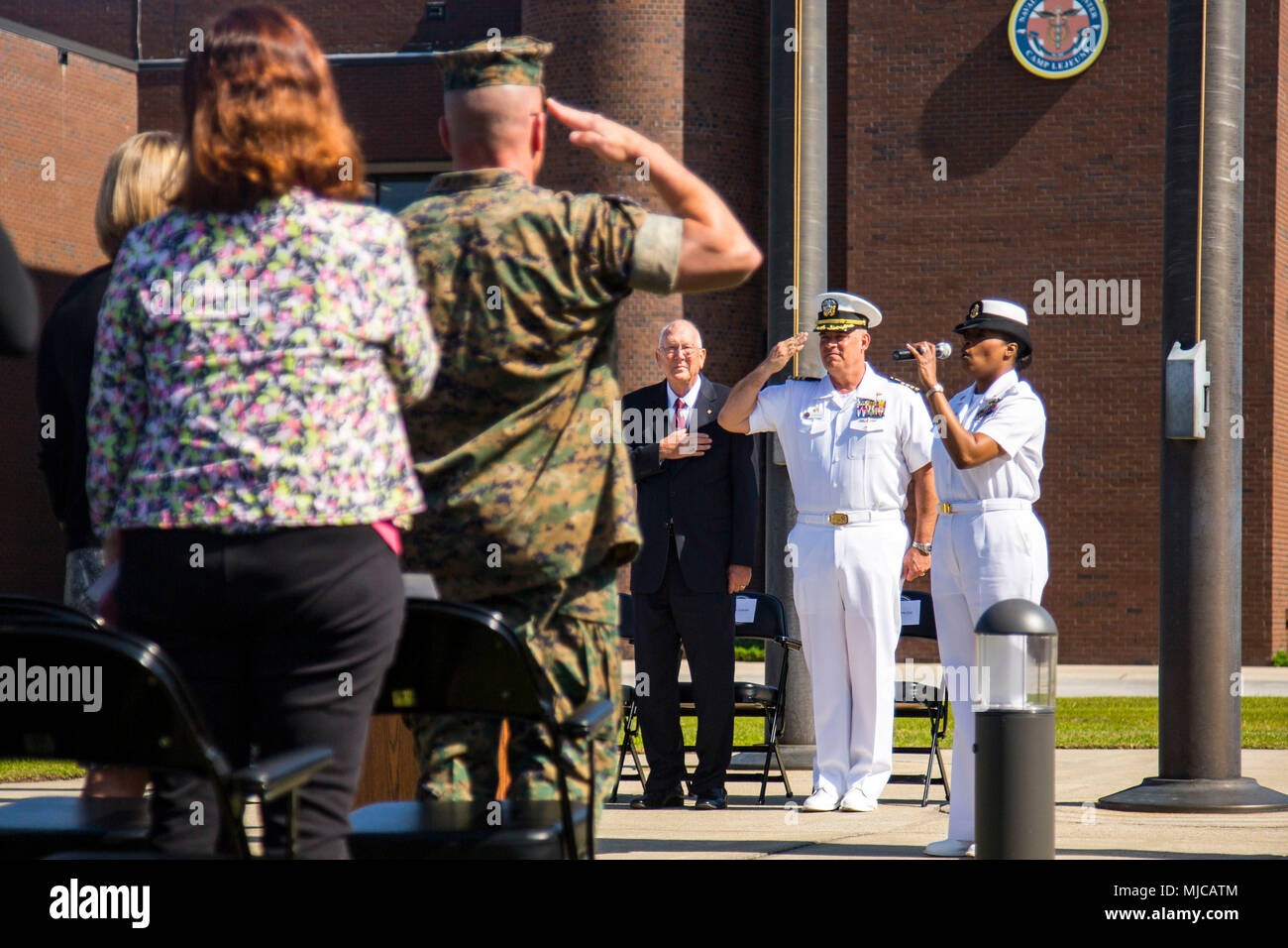 Senior Chief Petty Officer Roshun Constant, right, corpsman, Naval ...