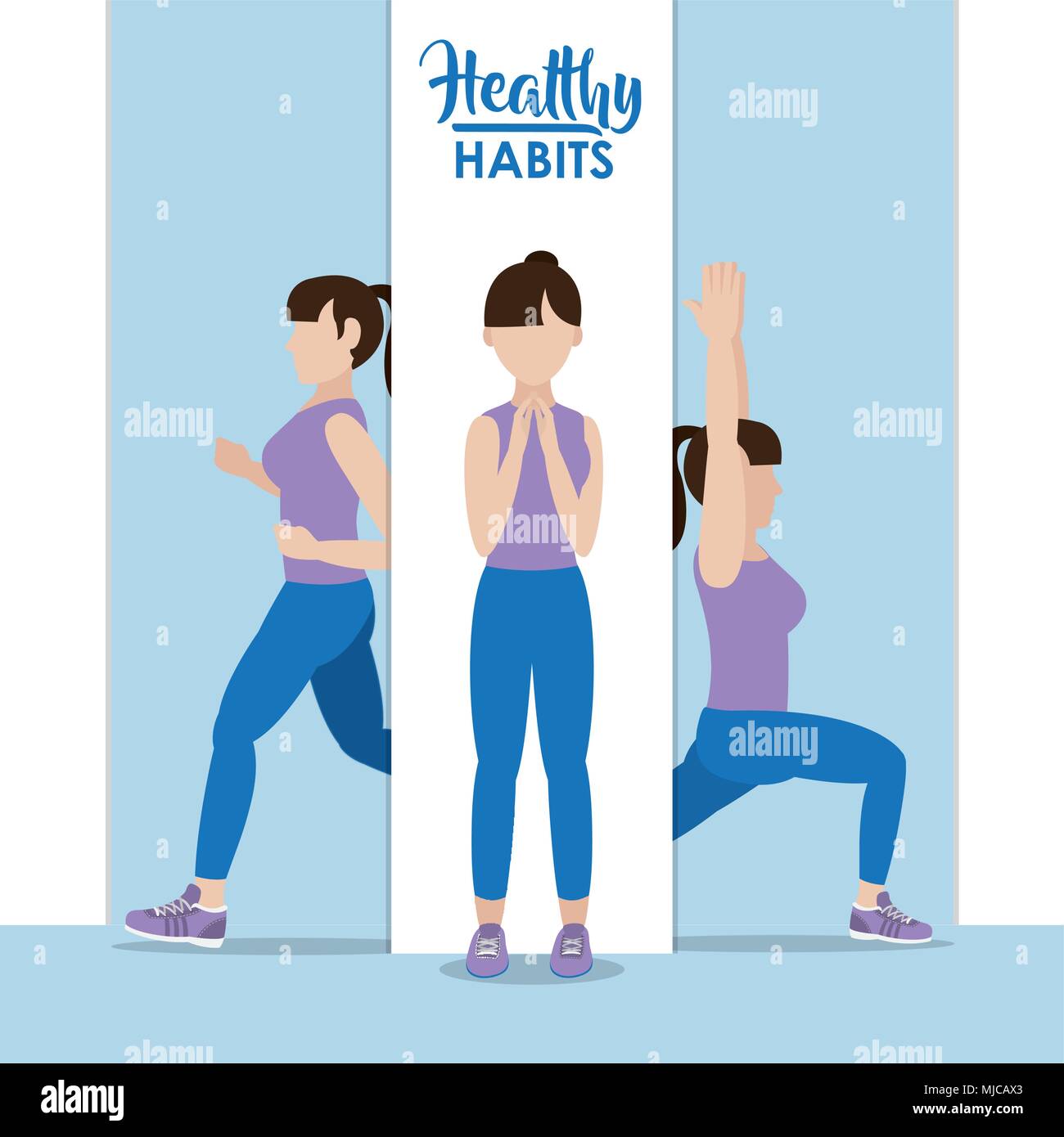 Healthy Habits Woman Stock Vector Image And Art Alamy