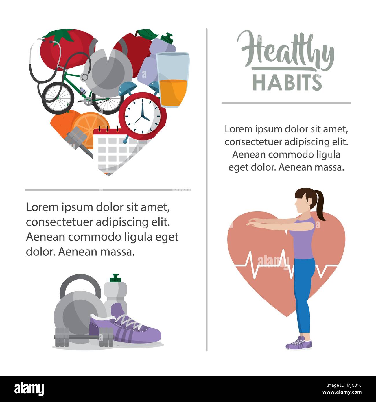 Healthy habits infographic Stock Vector Image & Art - Alamy