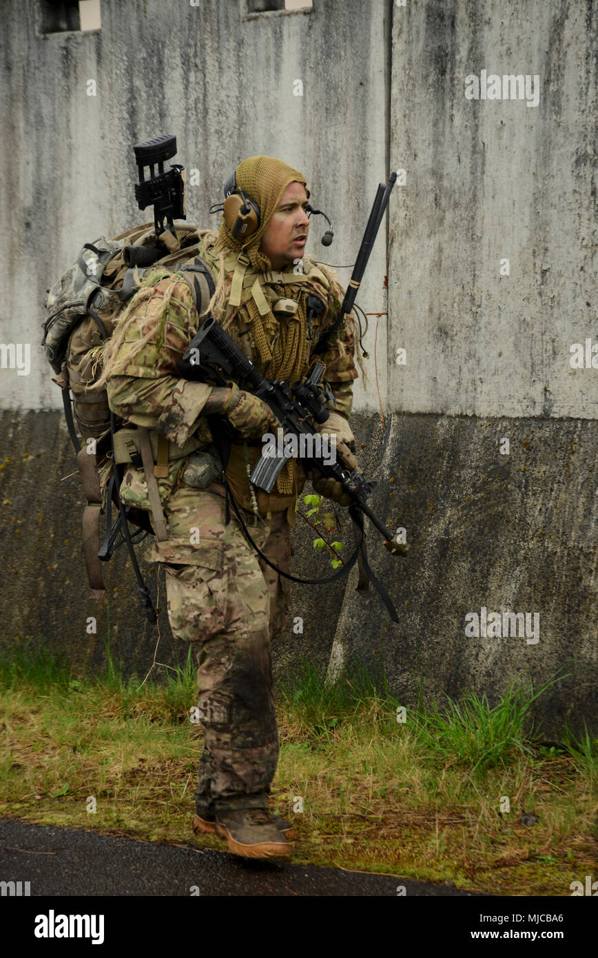 Oregon National Guard Sgt. Jarred Hansen, a sniper assigned to the 2nd ...