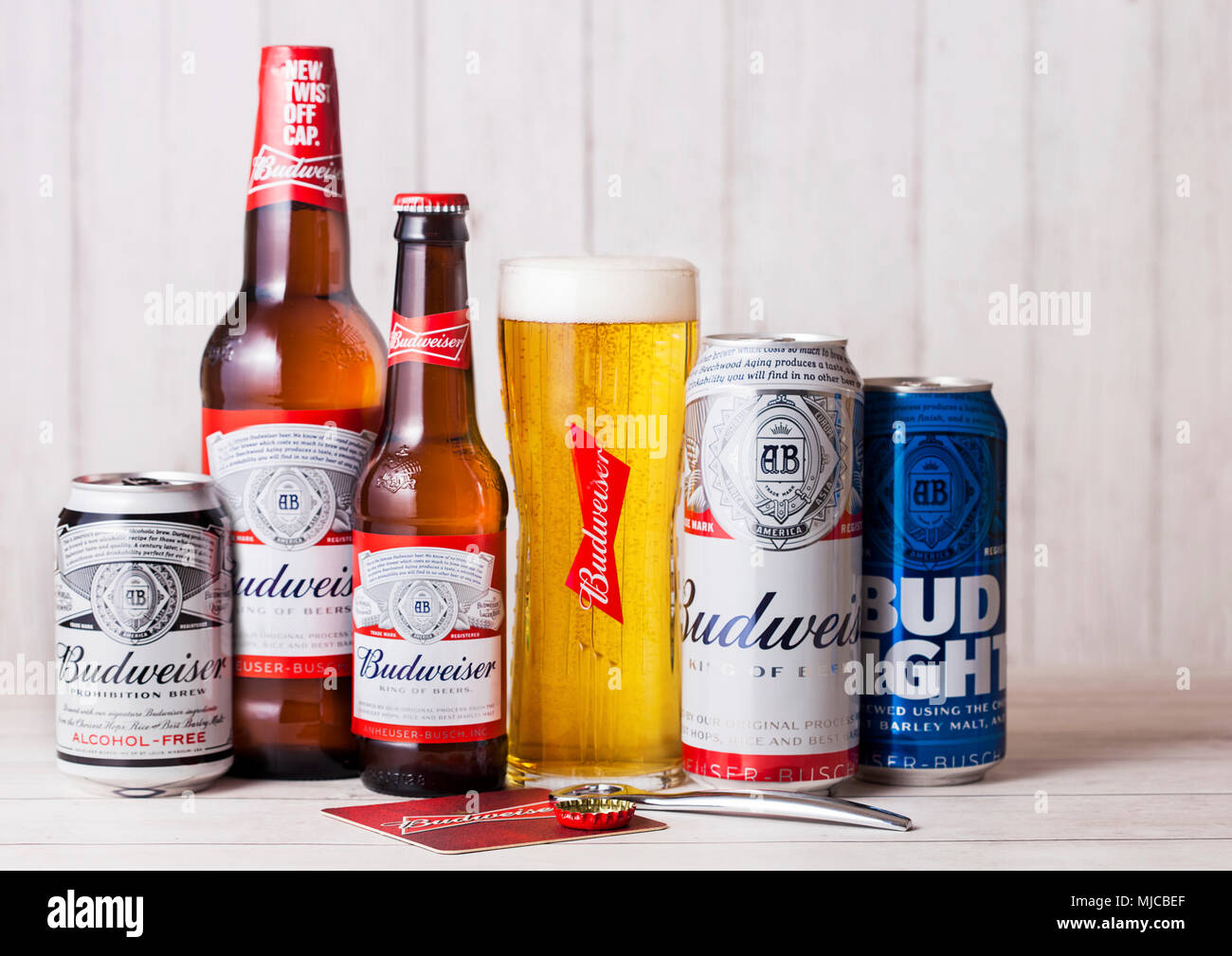 Budweiser beer cans hi-res stock photography and images - Alamy
