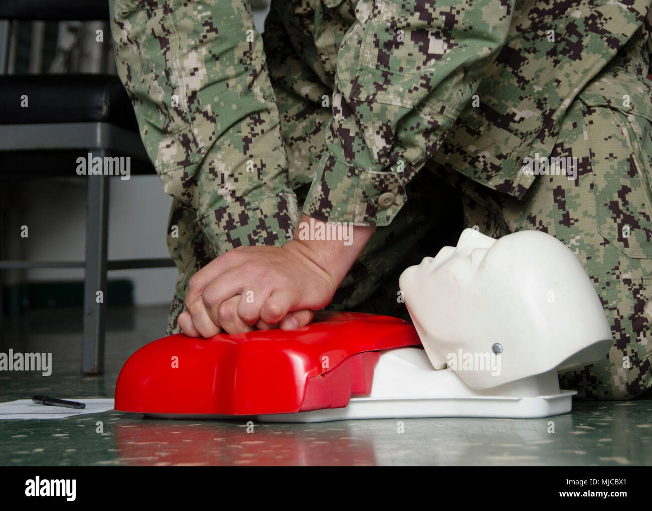 POLARIS POINT, Guam (May 2, 2018) – A Sailor assigned to the submarine ...
