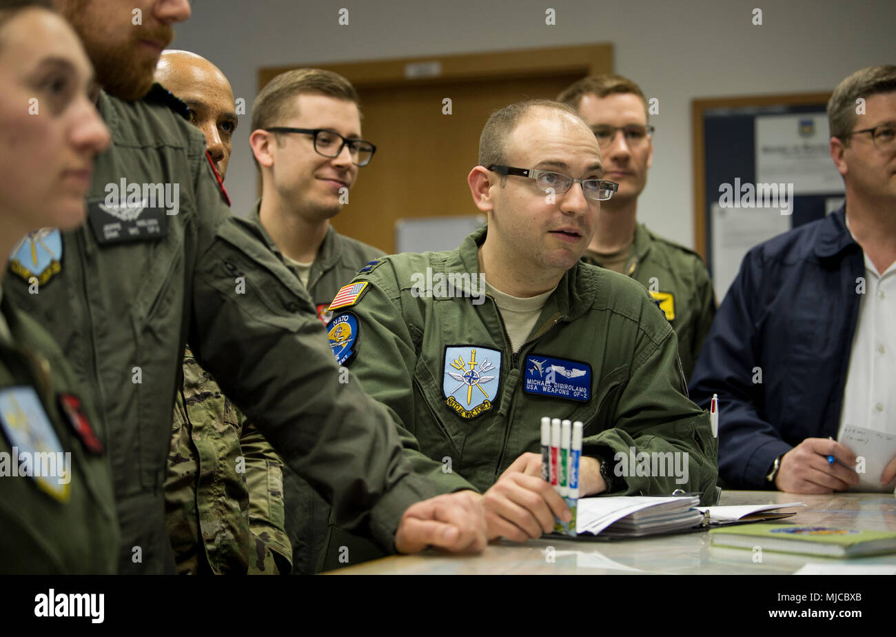 U.S. Air Force Capt. Michael Digirolamo, center, Geilenkirchen NATO Air ...