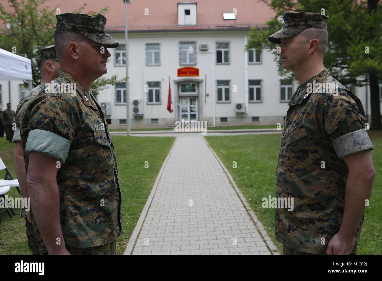 U.S. Marine Col. John Carroll, Deputy Commander of Marine Forces Europe ...
