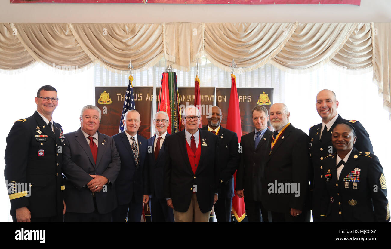 Brig. Gen. Jeffrey W. Drushal (left), chief of transportation and ...