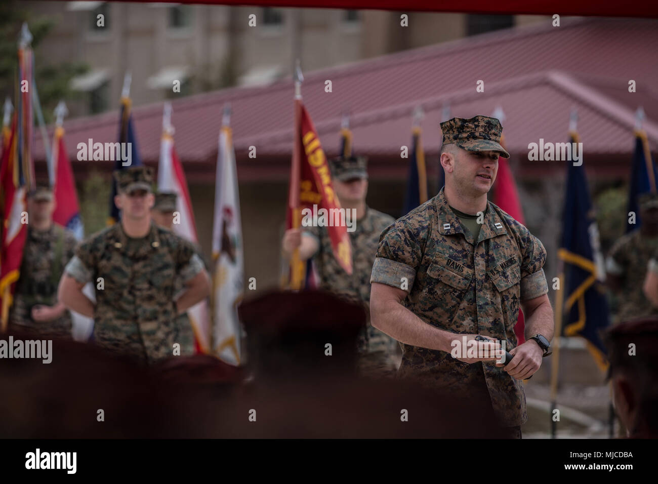 U.S. Marine Capt. Scott Davis, the incoming company commander for ...