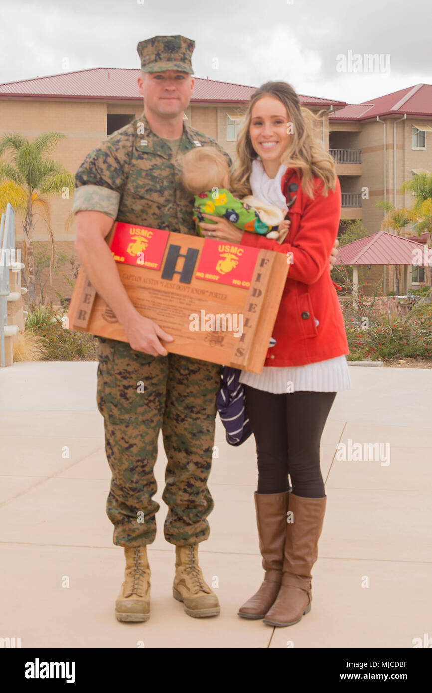 U.S. Marine Capt. Austin Porter, the outgoing company commander for ...