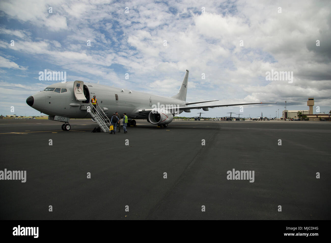 A Royal Australian Air Force P-8A Poseidon, the seventh to be delivered ...