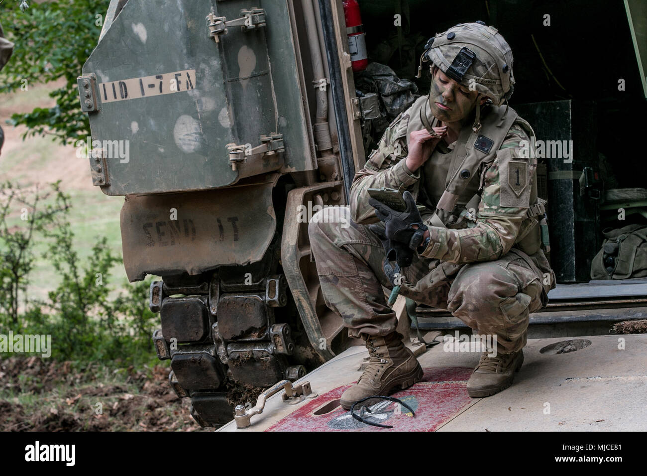 1st Lt. Nancy Bateman, a fire support officer assigned to 1st ...