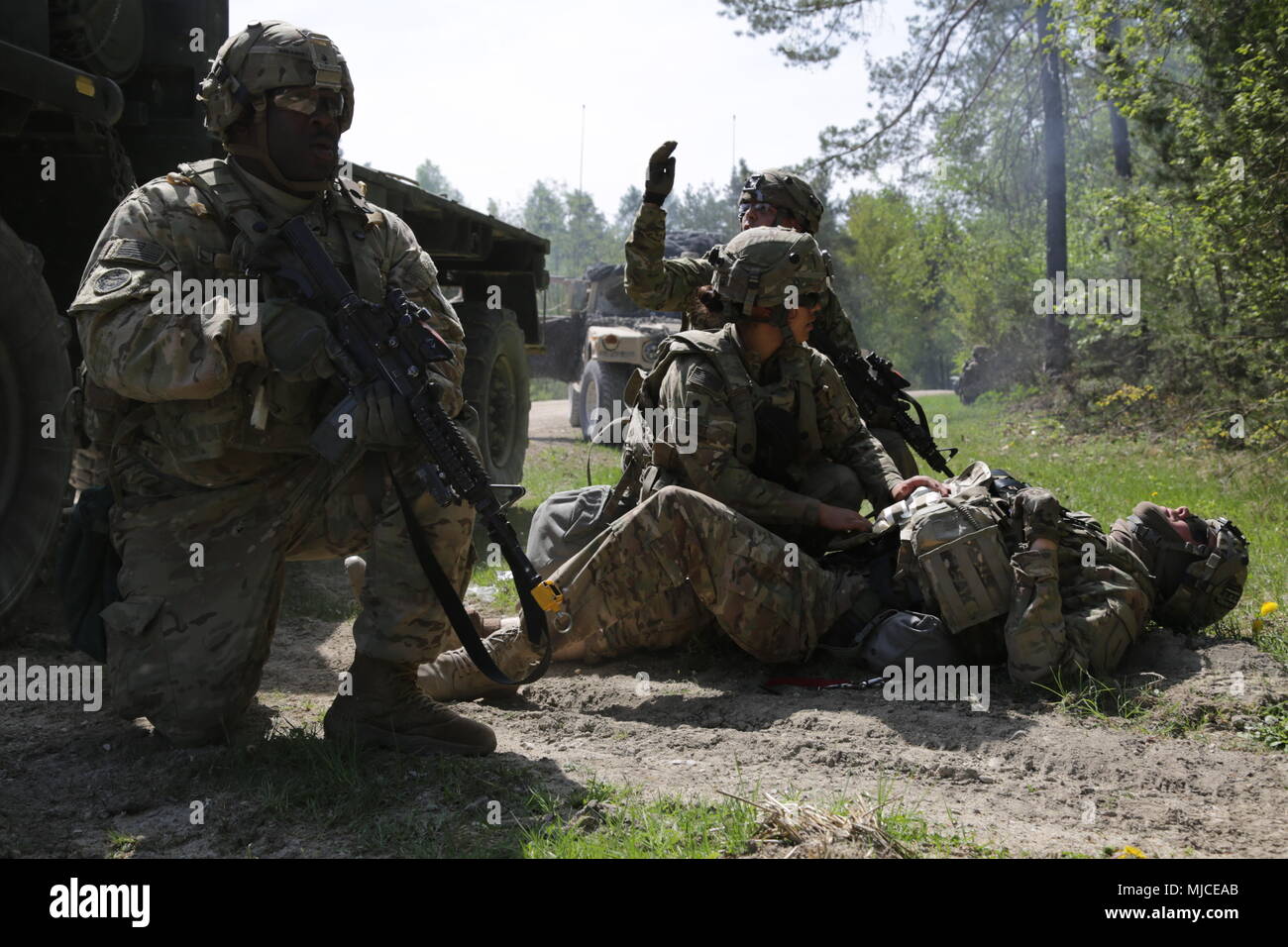 U.S. Soldiers of the 299th Brigade Support Battalion, 2nd Armored ...
