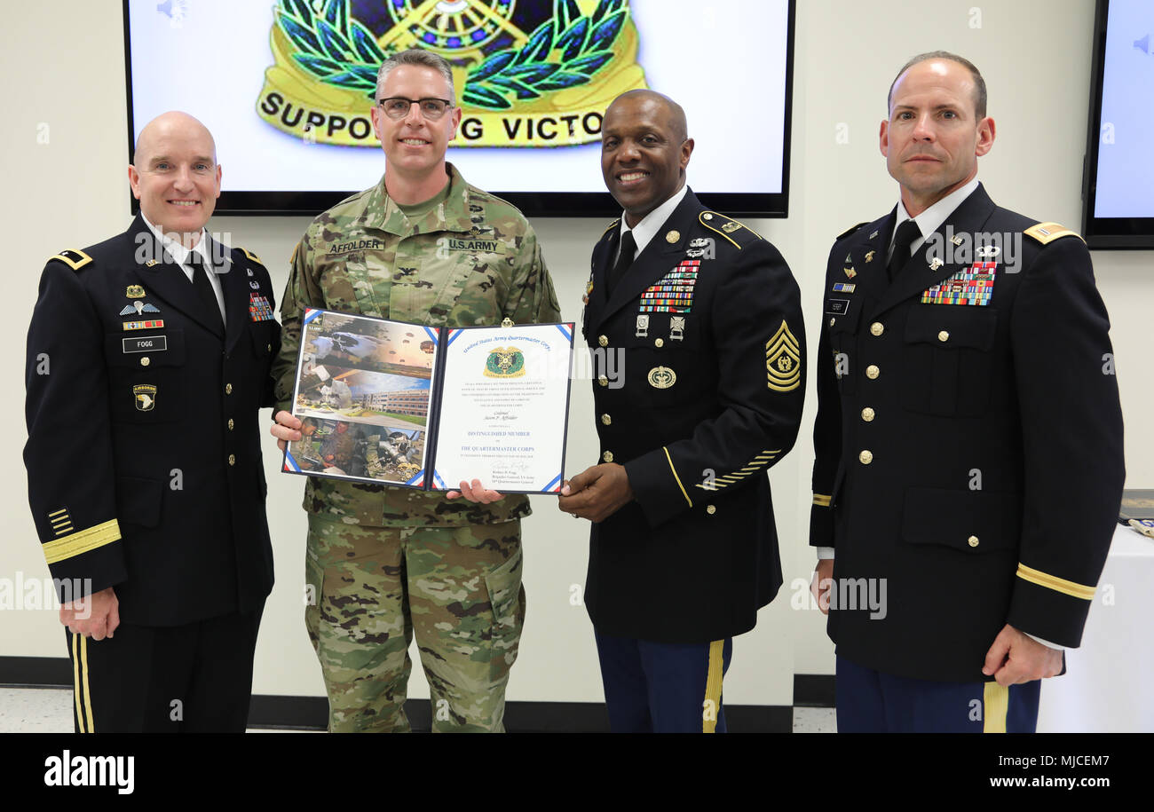 Brig. Gen. Rodney D. Fogg (left), quartermaster general and commandant ...