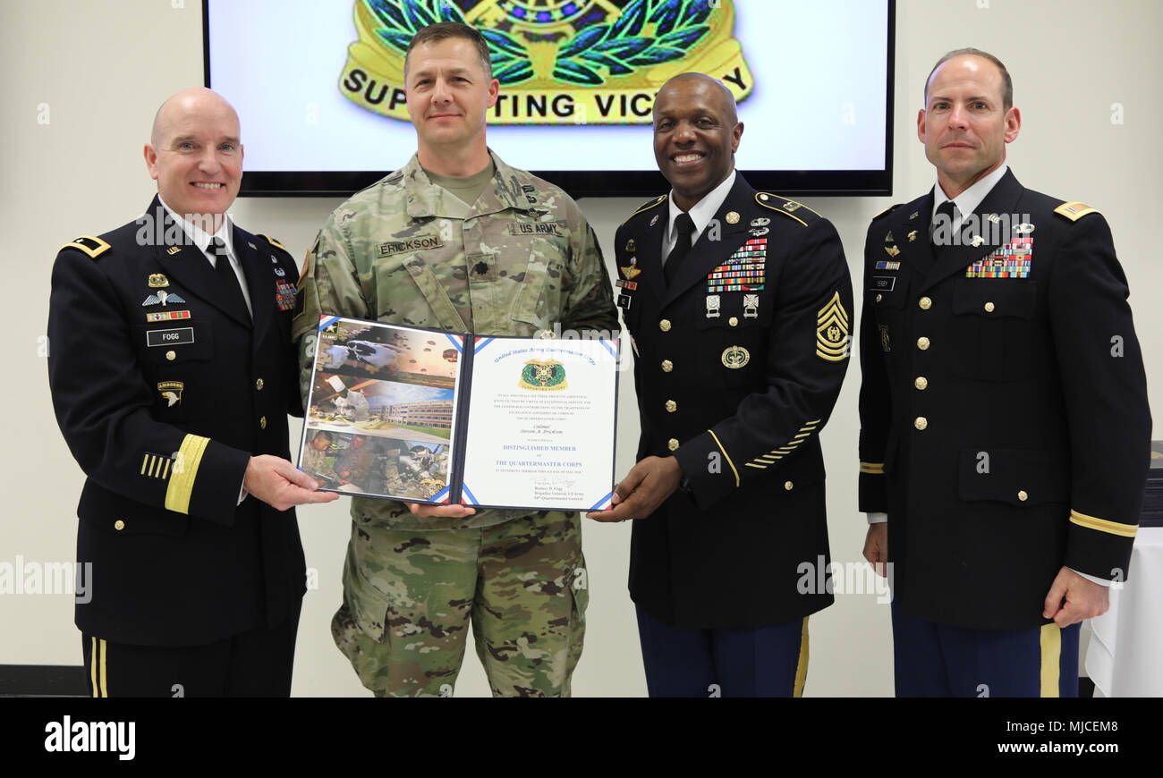 Brig. Gen. Rodney D. Fogg (left), quartermaster general and commandant ...