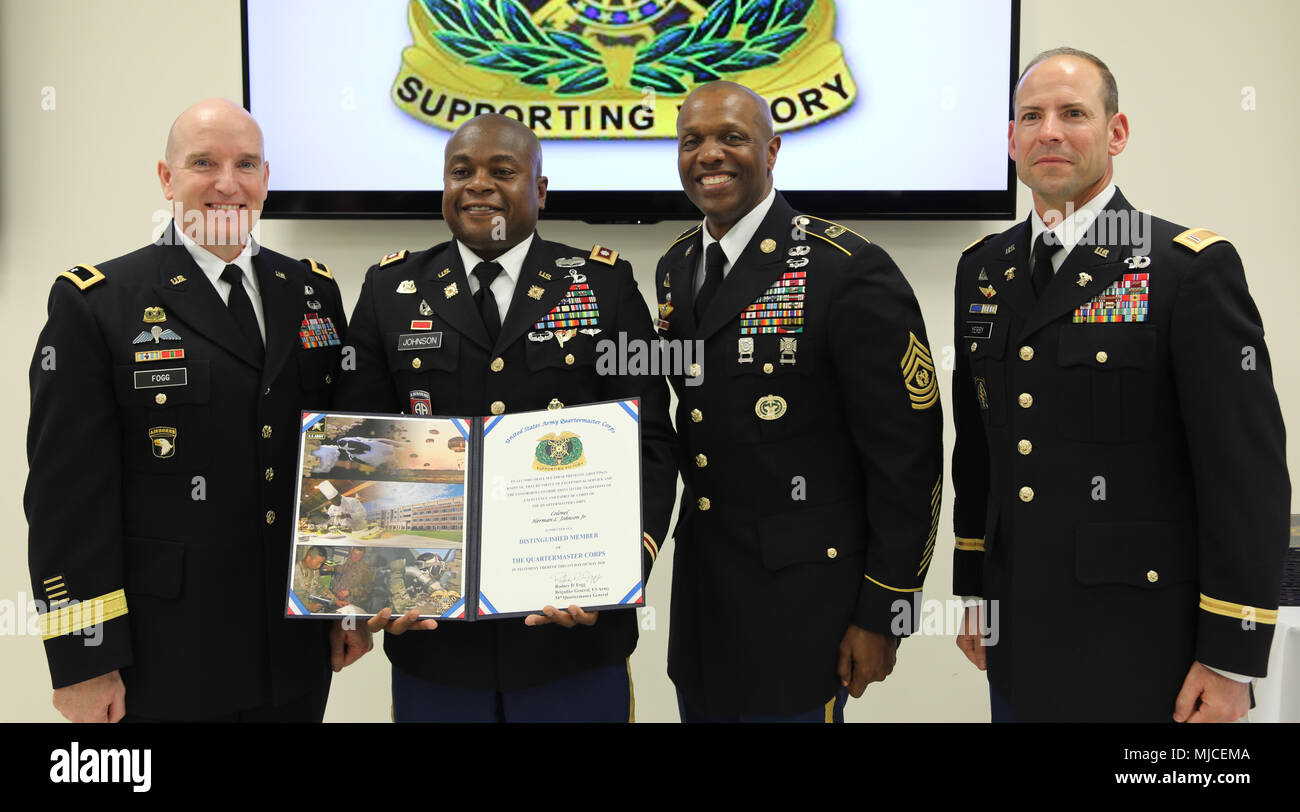 Brig. Gen. Rodney D. Fogg (left), quartermaster general and commandant ...