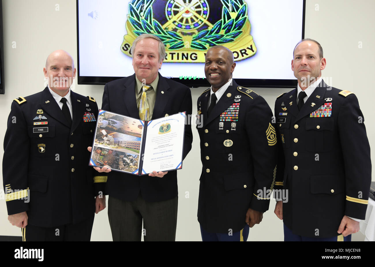 Brig. Gen. Rodney D. Fogg (left), quartermaster general and commandant ...