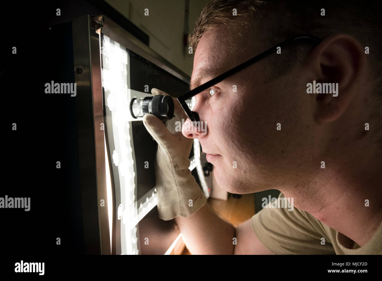 Senior Airman Austin Aldridge, 23d Maintenance Squadron non-destructive ...