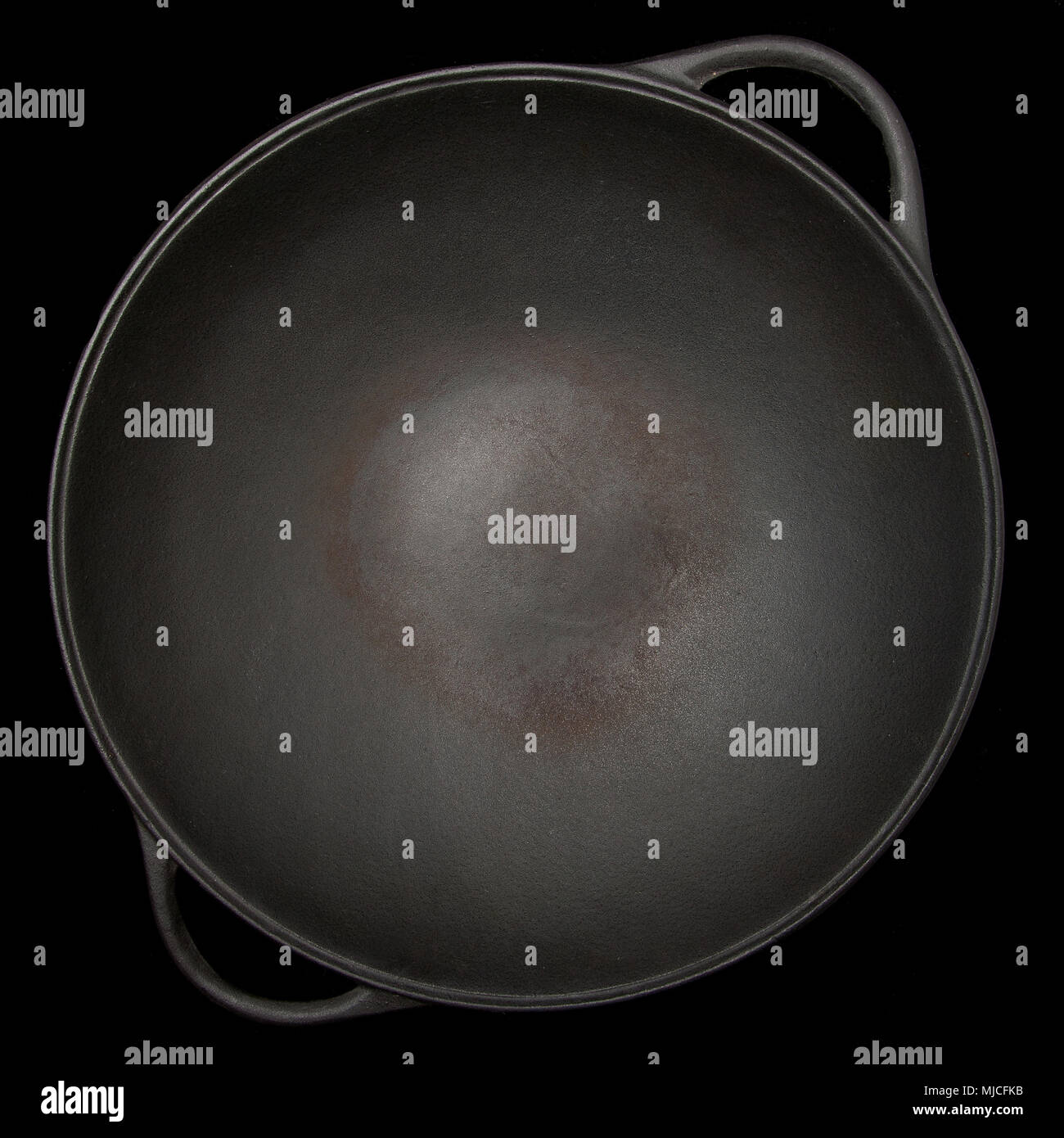 empty wok with black background, good for cut out Stock Photo - Alamy