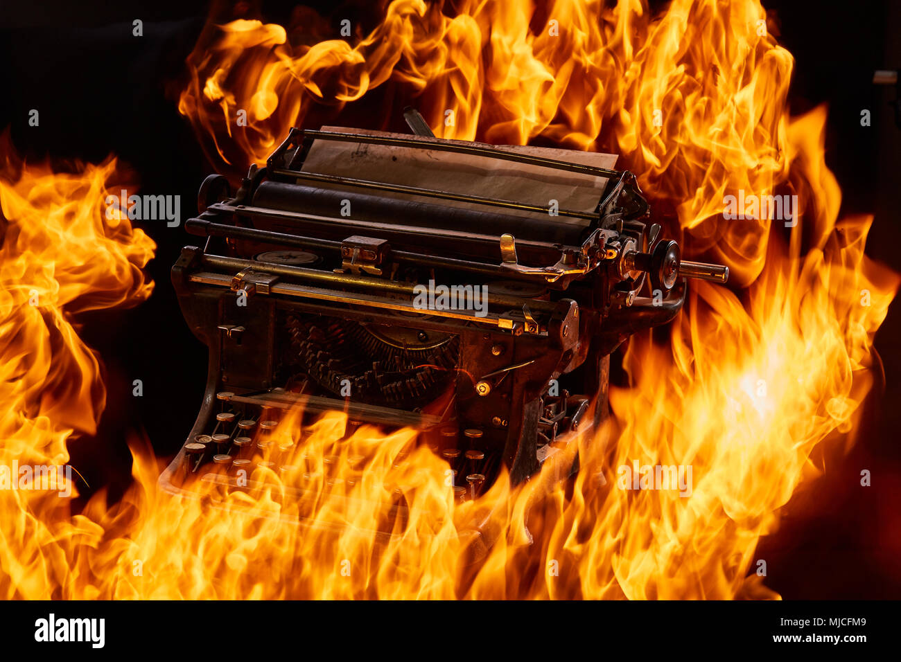 Burning letters alphabet type hi-res stock photography and images - Alamy