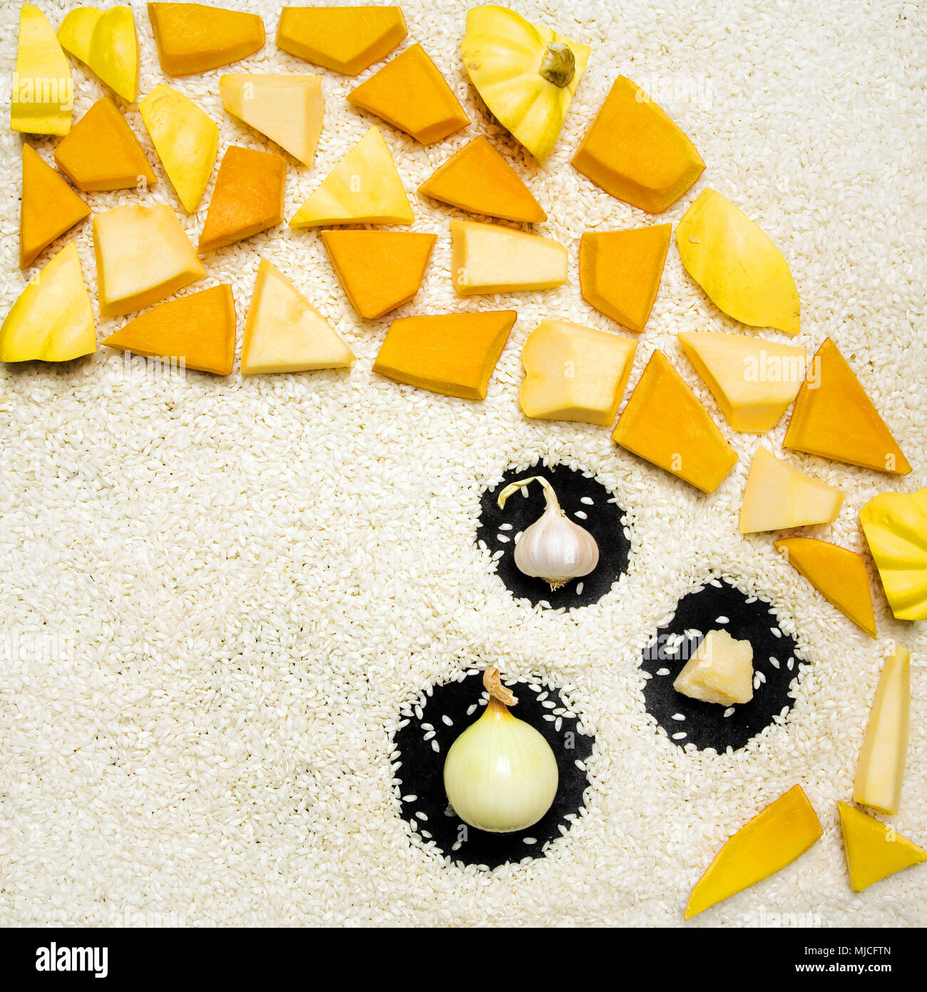 preparing a calabash risotto Stock Photo - Alamy