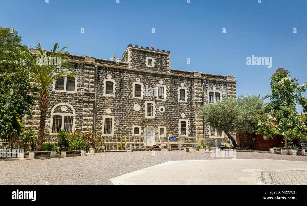 Franciscan Monastery in Capernaum on the coast of the sea of Galilea ...