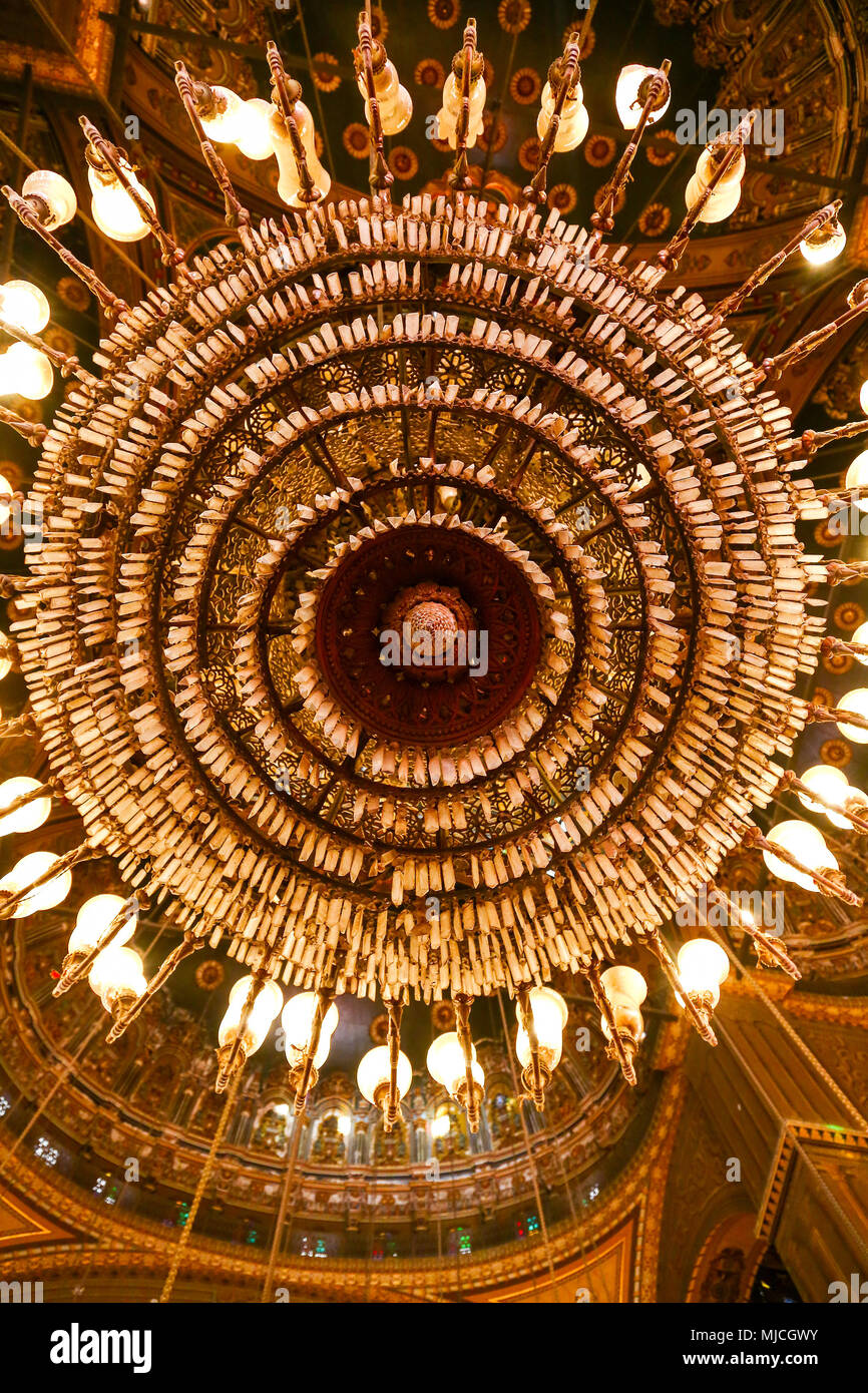 Inside the Great Mosque of Muhammad Ali Pasha, or Alabaster Mosque, or ...