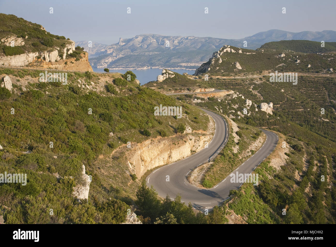 Route de Crétes of Cassis to La Ciotat, Provence, Provence-Alpes-Cote d ...