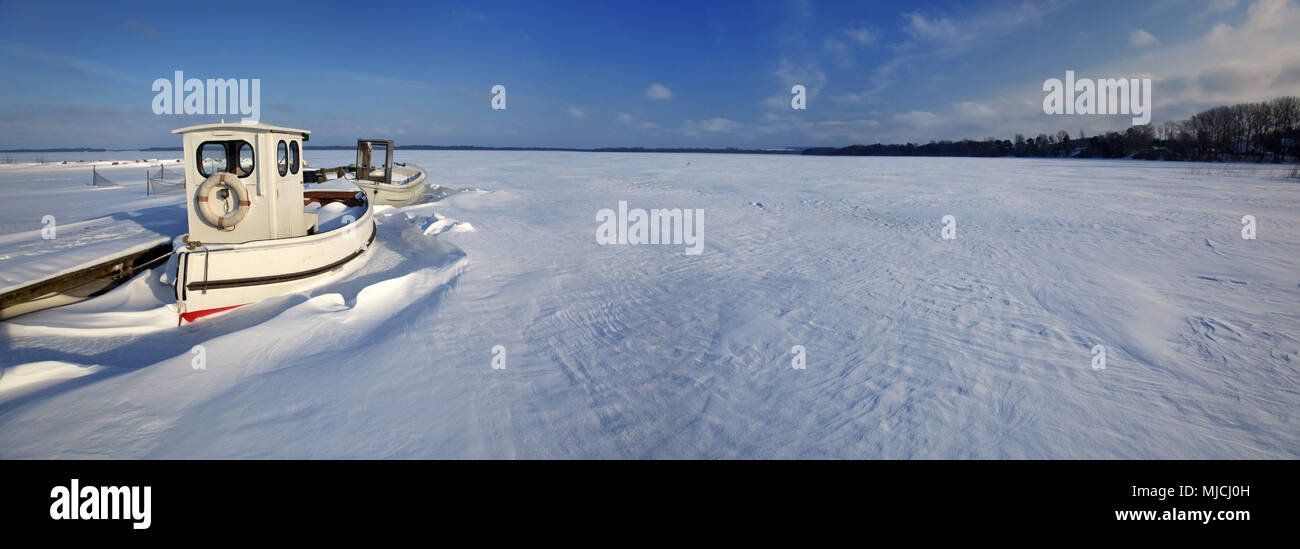 Fishing trawler in the selenter lake hi-res stock photography and ...