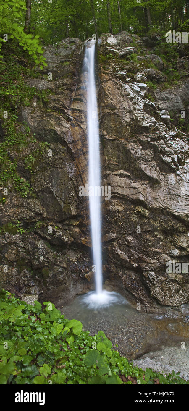 Kessel waterfalls near Kochel am See, Upper Bavaria, Bavaria, Germany ...
