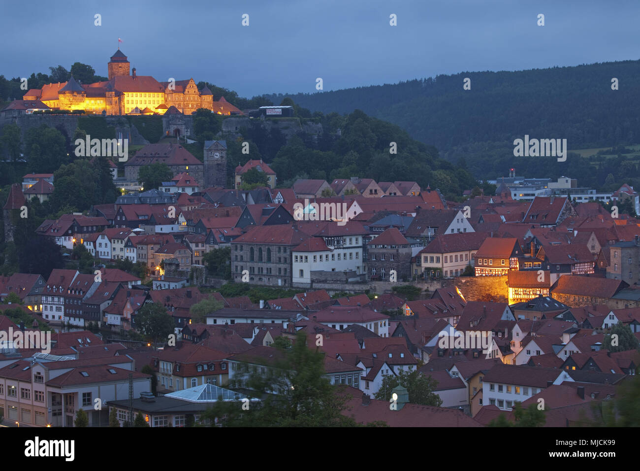 Old town of kronach and fortress rosenberg hi-res stock photography and ...