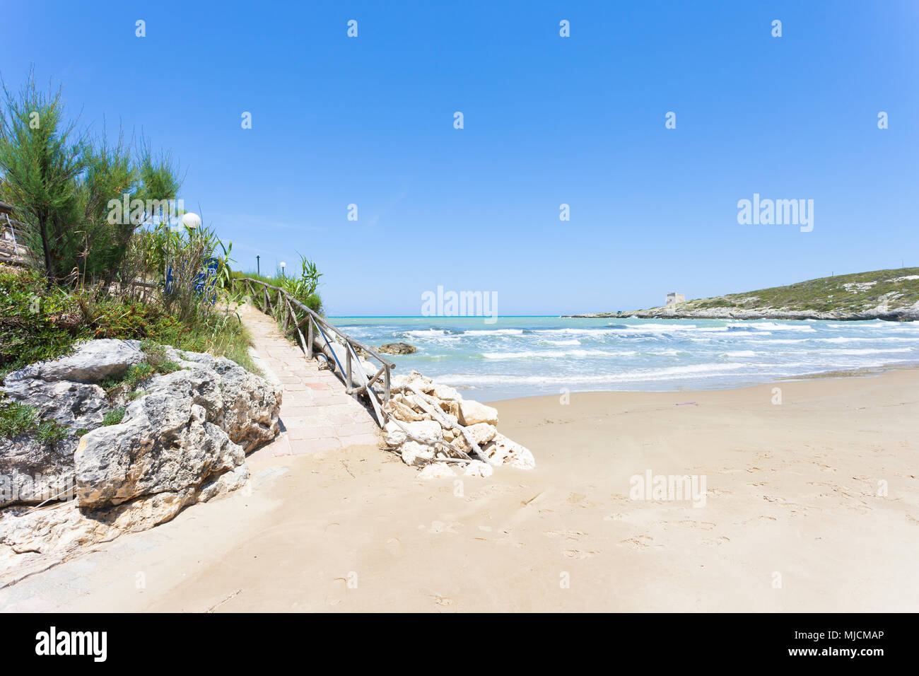 Lido Cala Lunga, Apulia, Italy - Hiking trail leading to the beach of ...