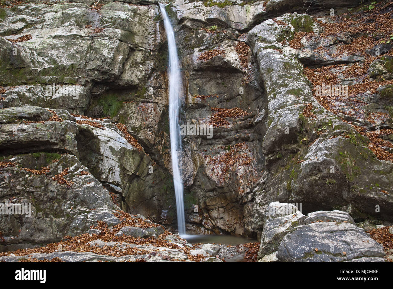 Kessel falls in Kochel am See, Upper Bavaria, Bavaria, Germany Stock ...