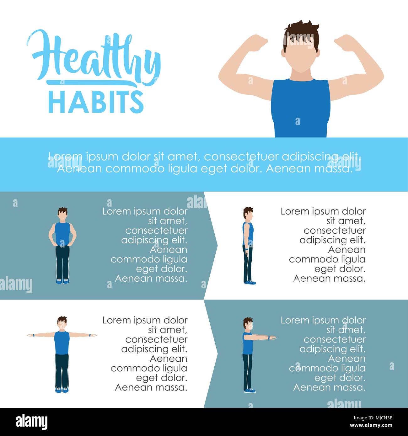 Healthy habits infographic Stock Vector Image & Art - Alamy
