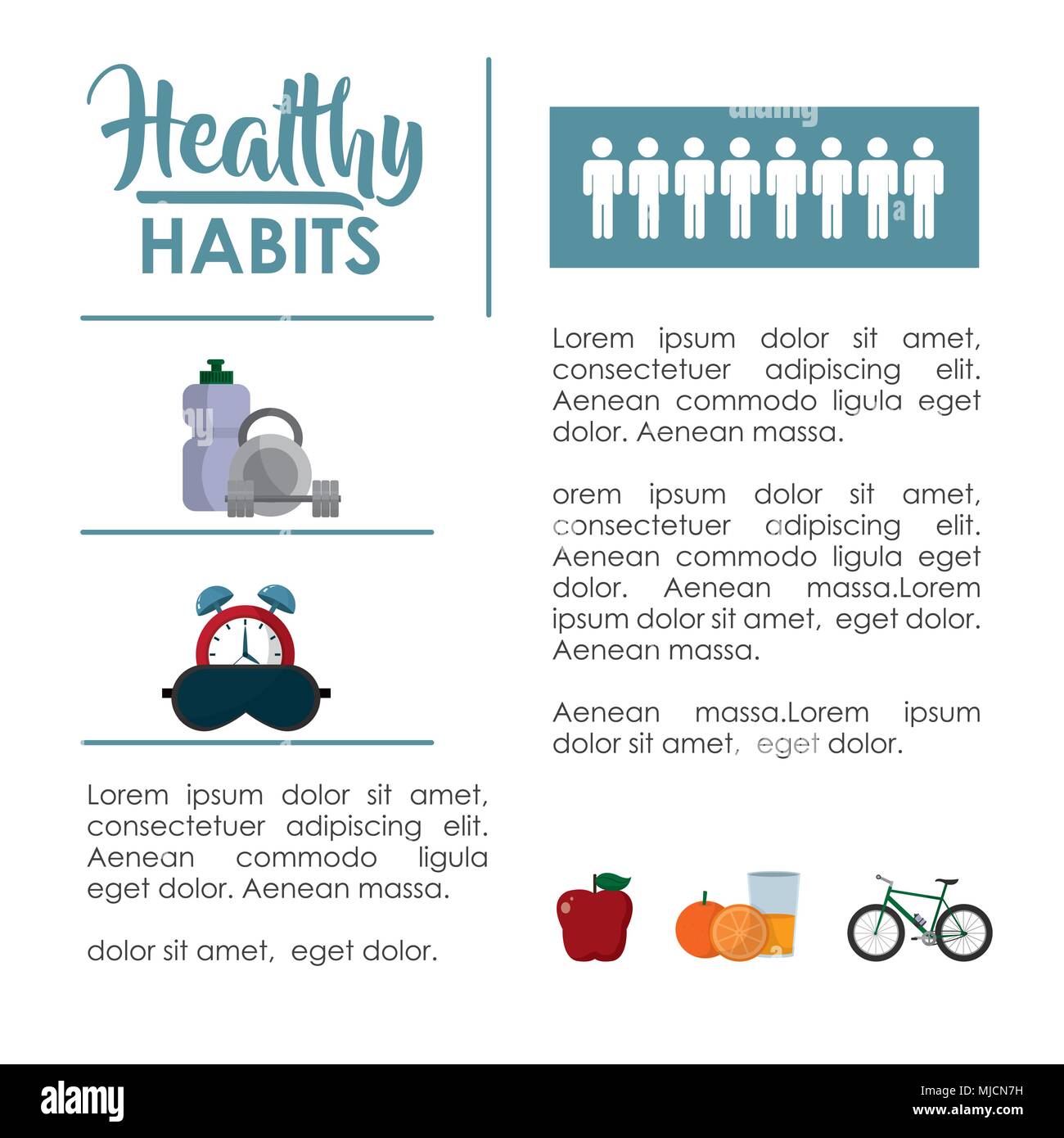 Healthy habits infographic Stock Vector Image & Art - Alamy