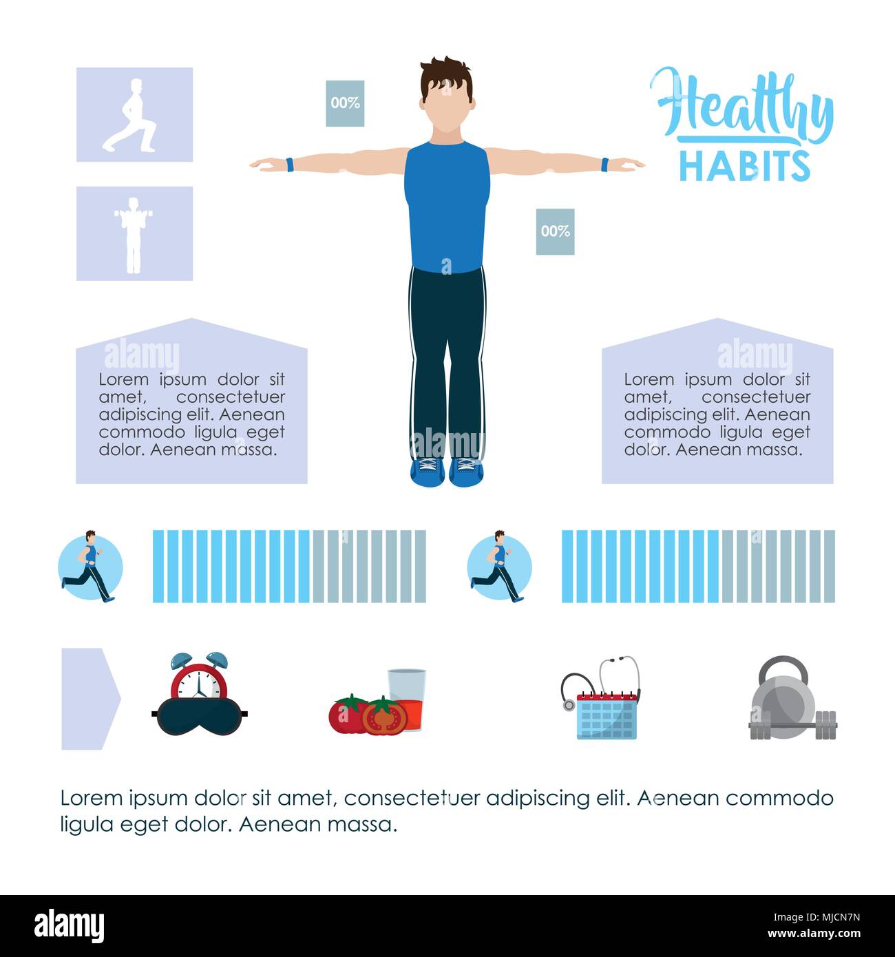 Healthy habits infographic Stock Vector Image & Art - Alamy