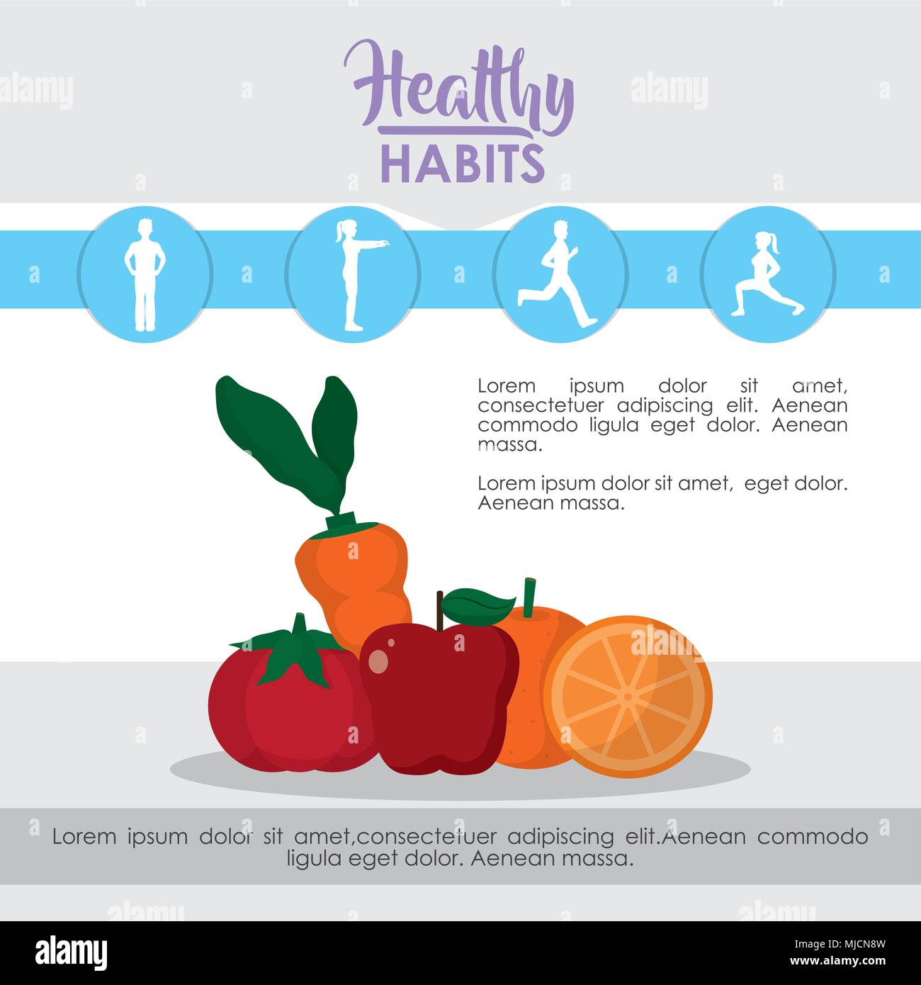 Healthy habits infographic Stock Vector Image & Art - Alamy