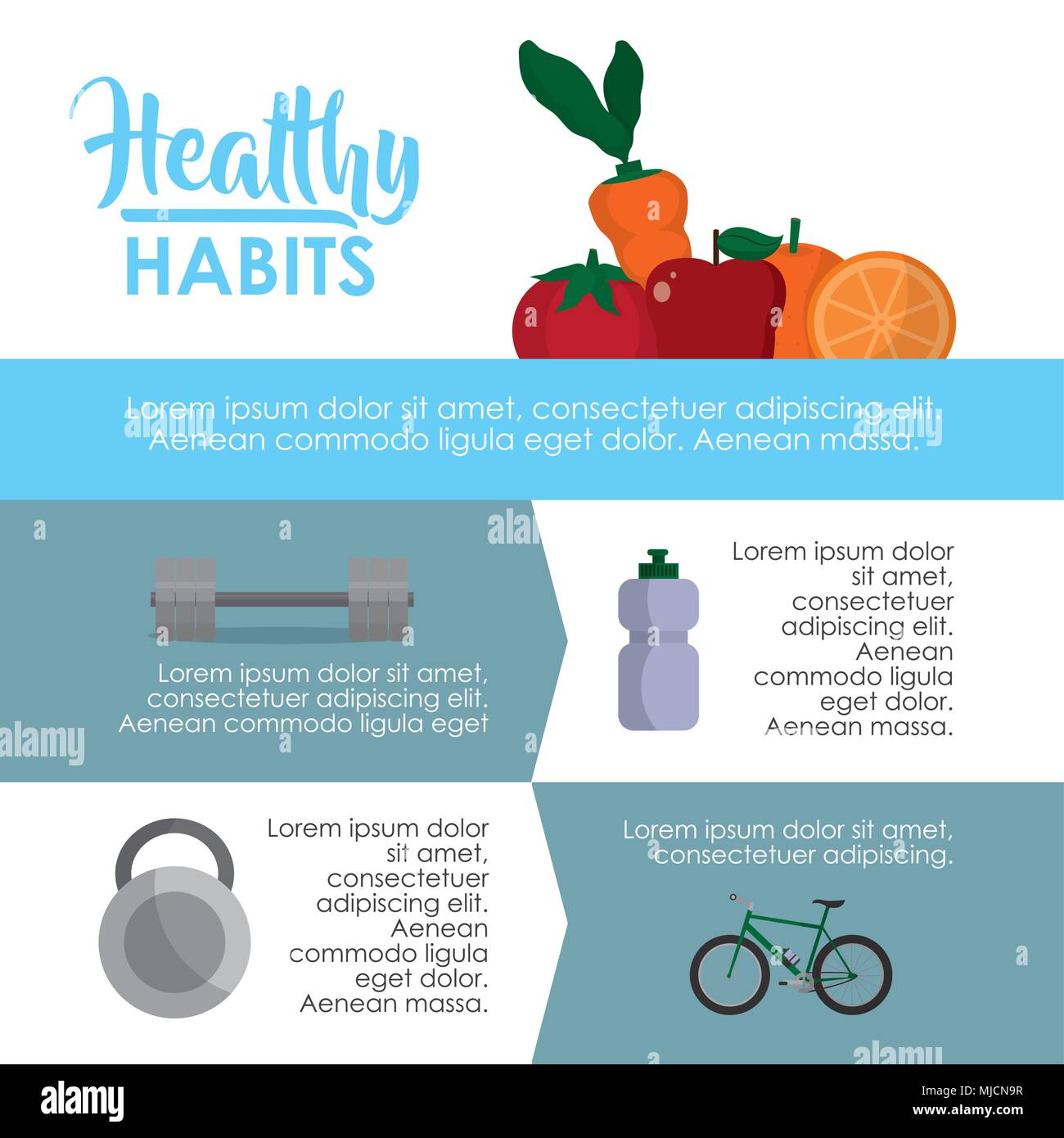 Healthy Habits Infographic Stock Vector Image And Art Alamy