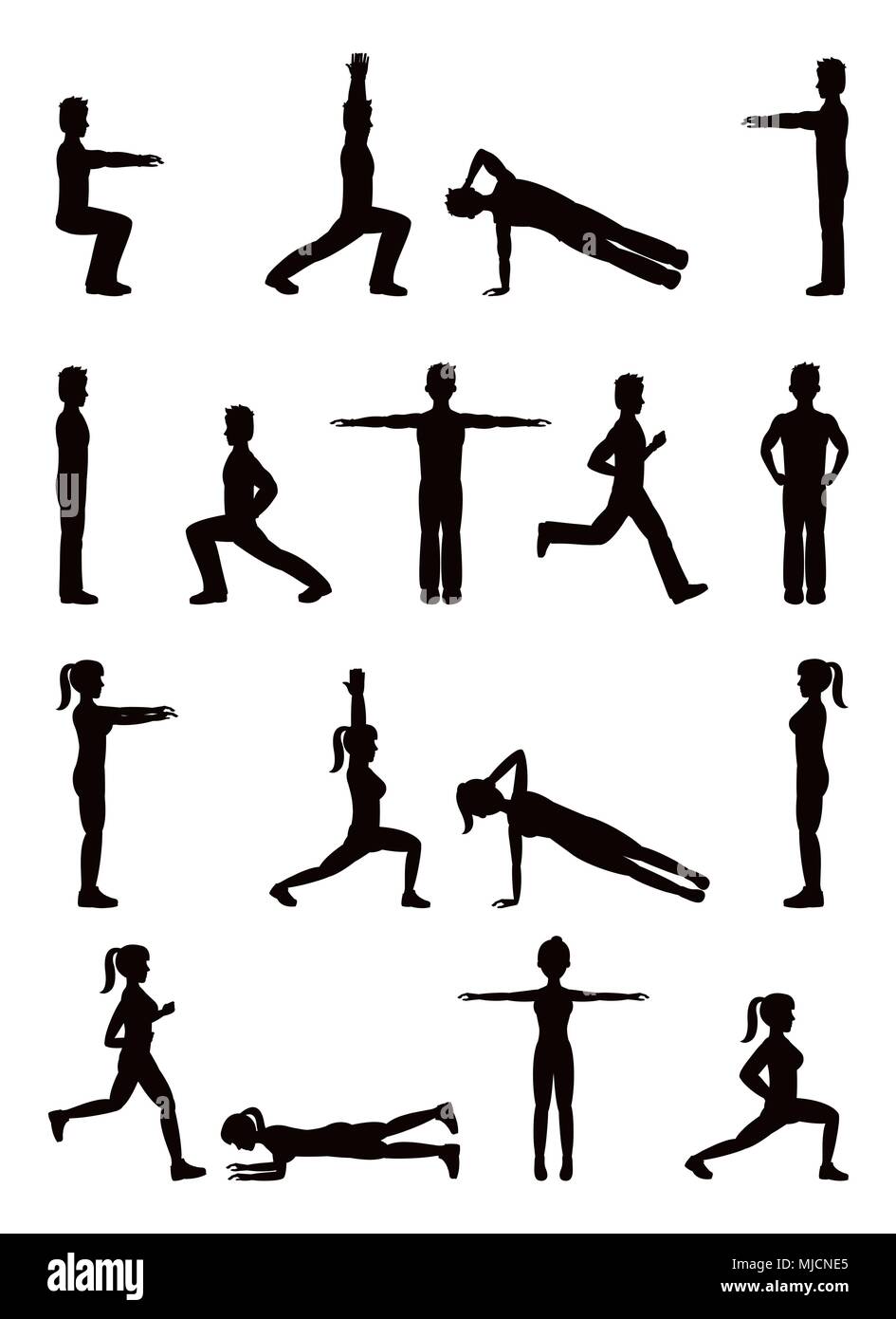 People stretching body Stock Vector Image & Art - Alamy