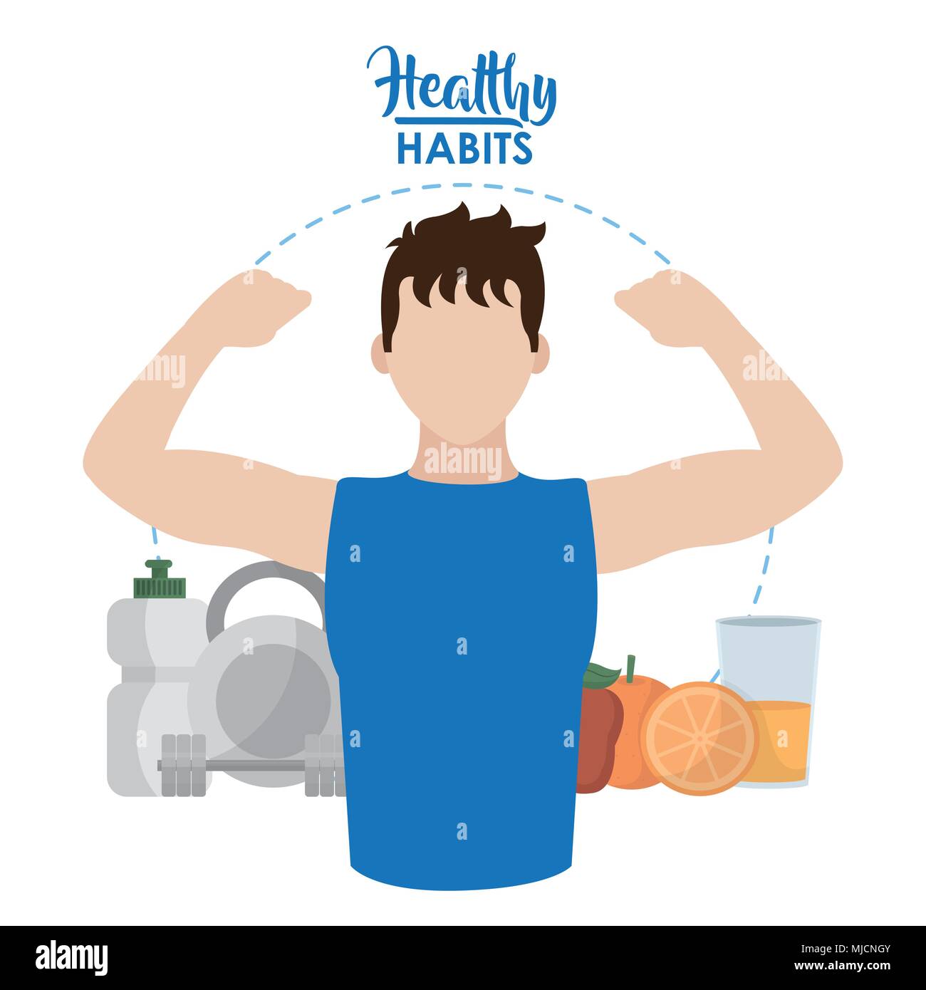 Healthy habits lifestyle Stock Vector Image & Art - Alamy