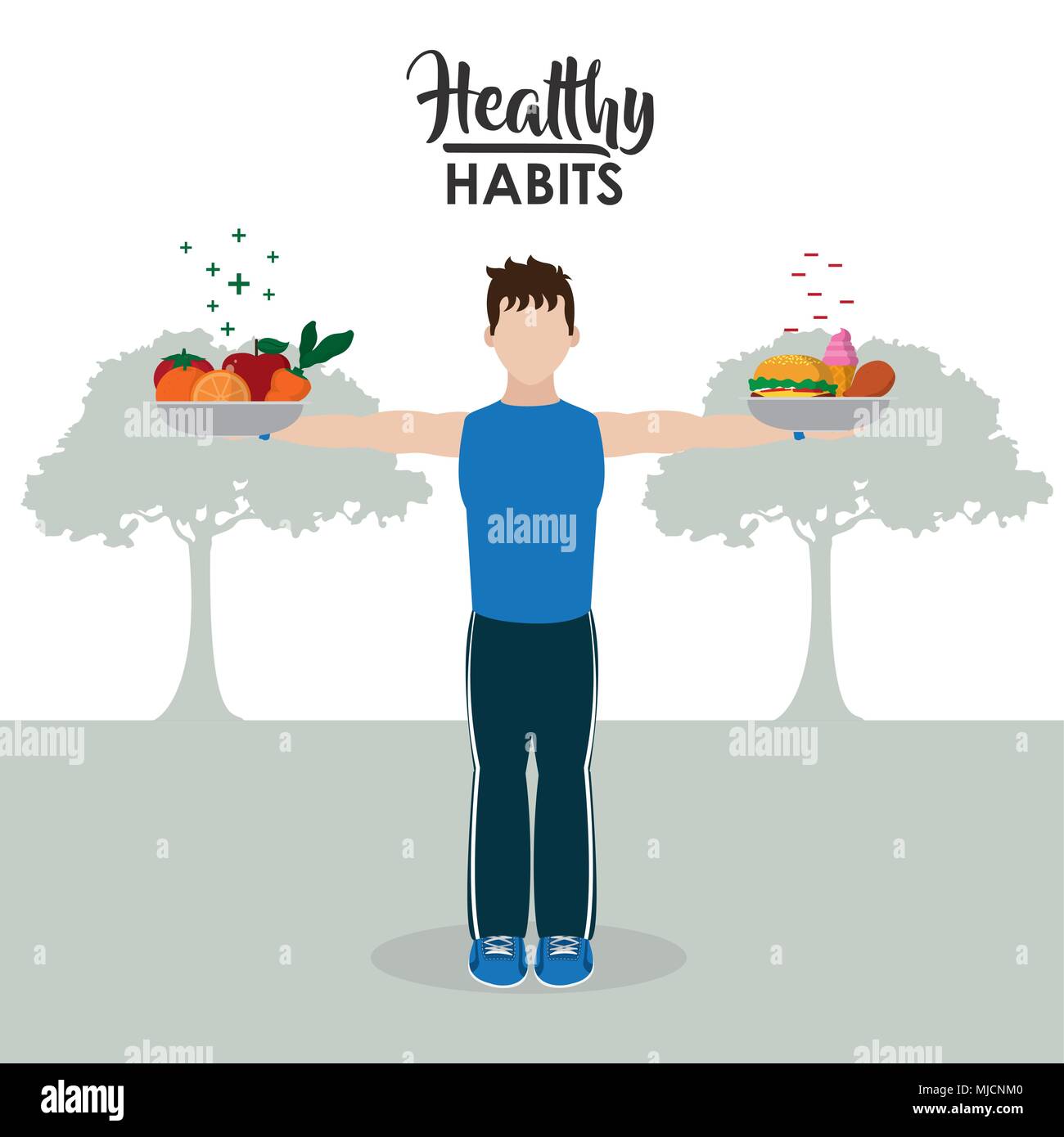 Healthy habits lifestyle Stock Vector Image & Art - Alamy