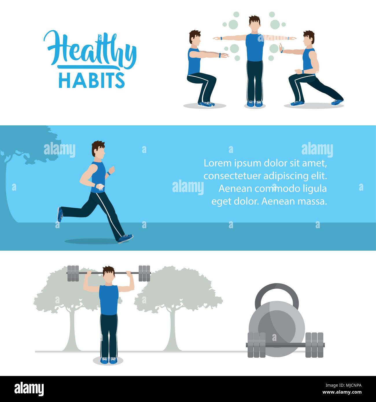 Healthy habits infographic Stock Vector Image & Art - Alamy
