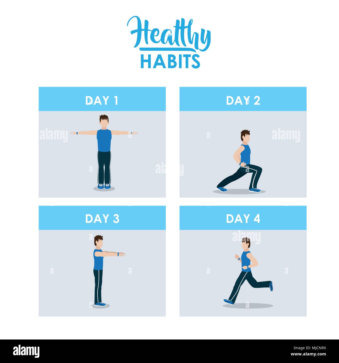 Healthy Habits Lifestyle Stock Vector Image And Art Alamy