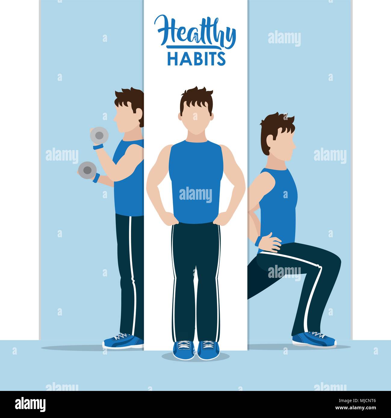 Healthy habits exercise Stock Vector Image & Art - Alamy