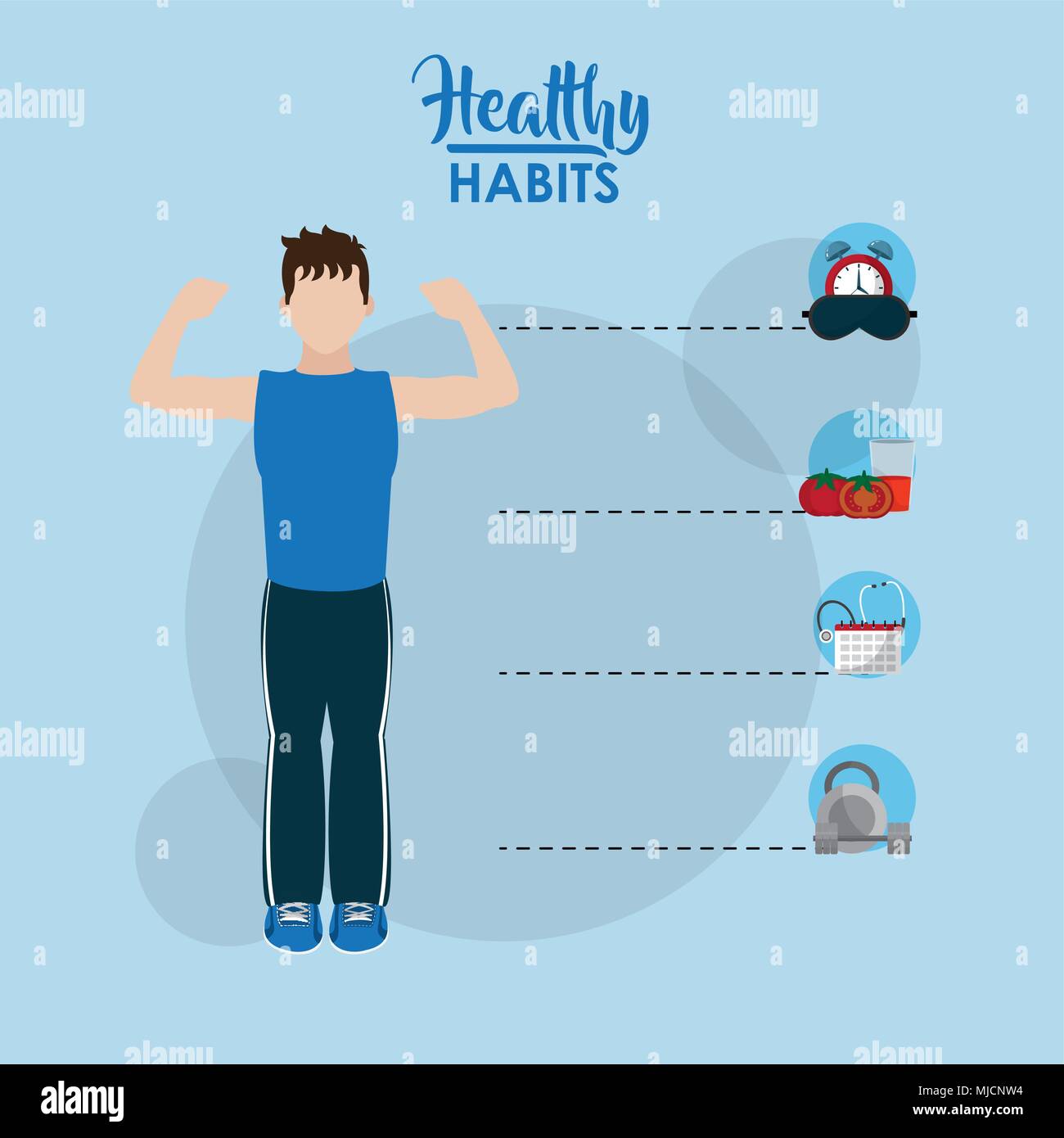 Healthy Habits Lifestyle Stock Vector Image And Art Alamy