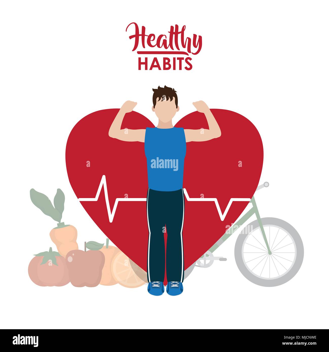 Healthy habits lifestyle Stock Vector Image & Art - Alamy
